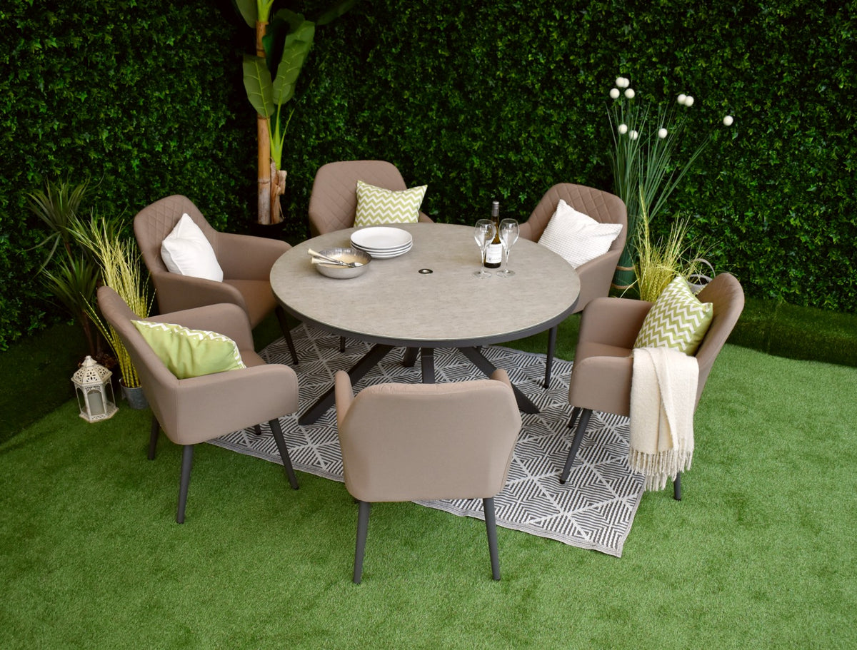 Miami Six Seater Suite Taupe — Euro Garden and Home