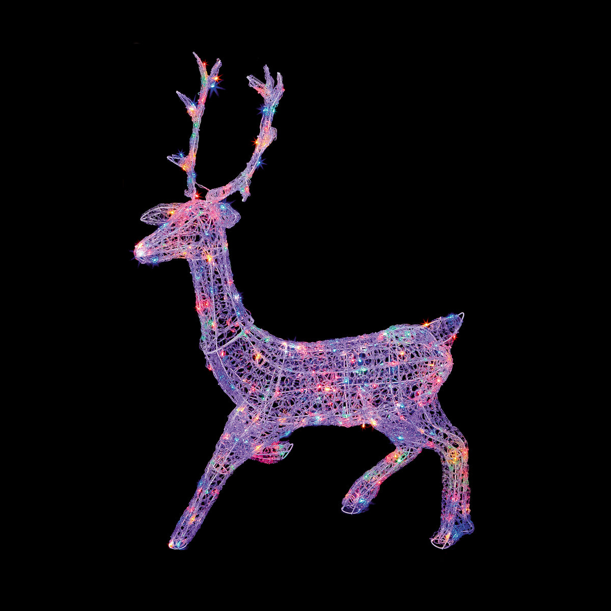 1.4m 300 Multicoloured LED Lit Stag — Euro Garden and Home