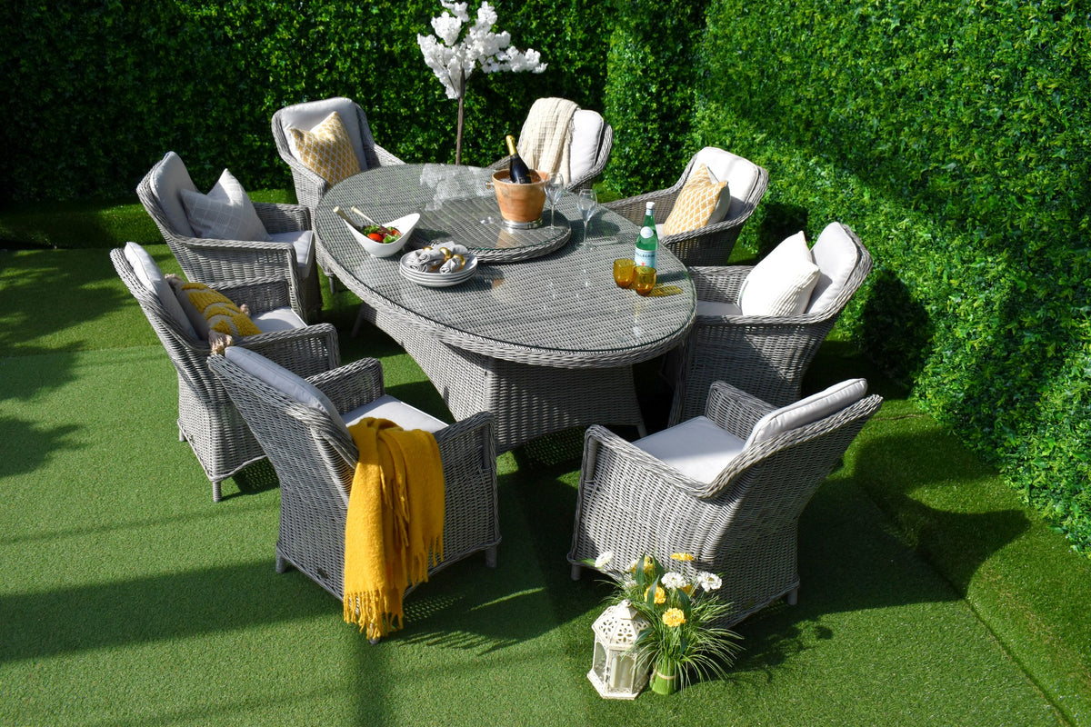 Verona Eight Oval Dining — Euro Garden and Home